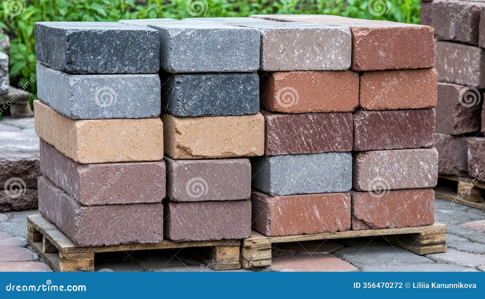 Cement Blocks Organized on Pallets within a Warehouse for Easy Access ...