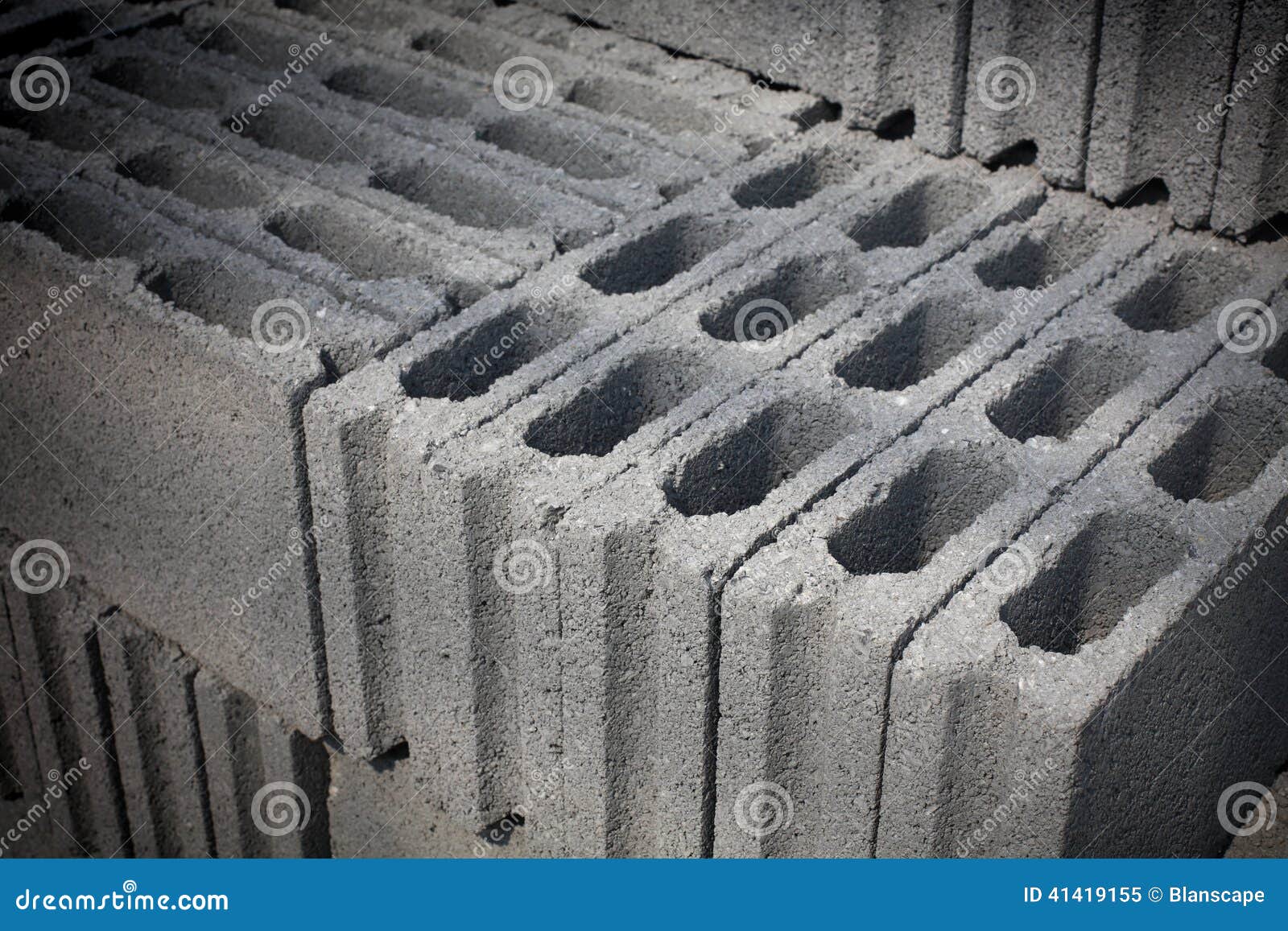Cement Blocks Prepared for Construction Stock Image - Image of copy ...