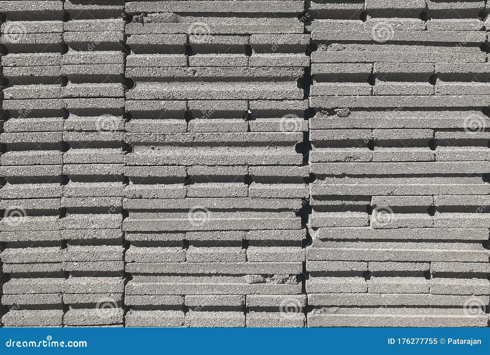 Cement Brick Blocks Stack Prepare for Construction Work Stock Image ...