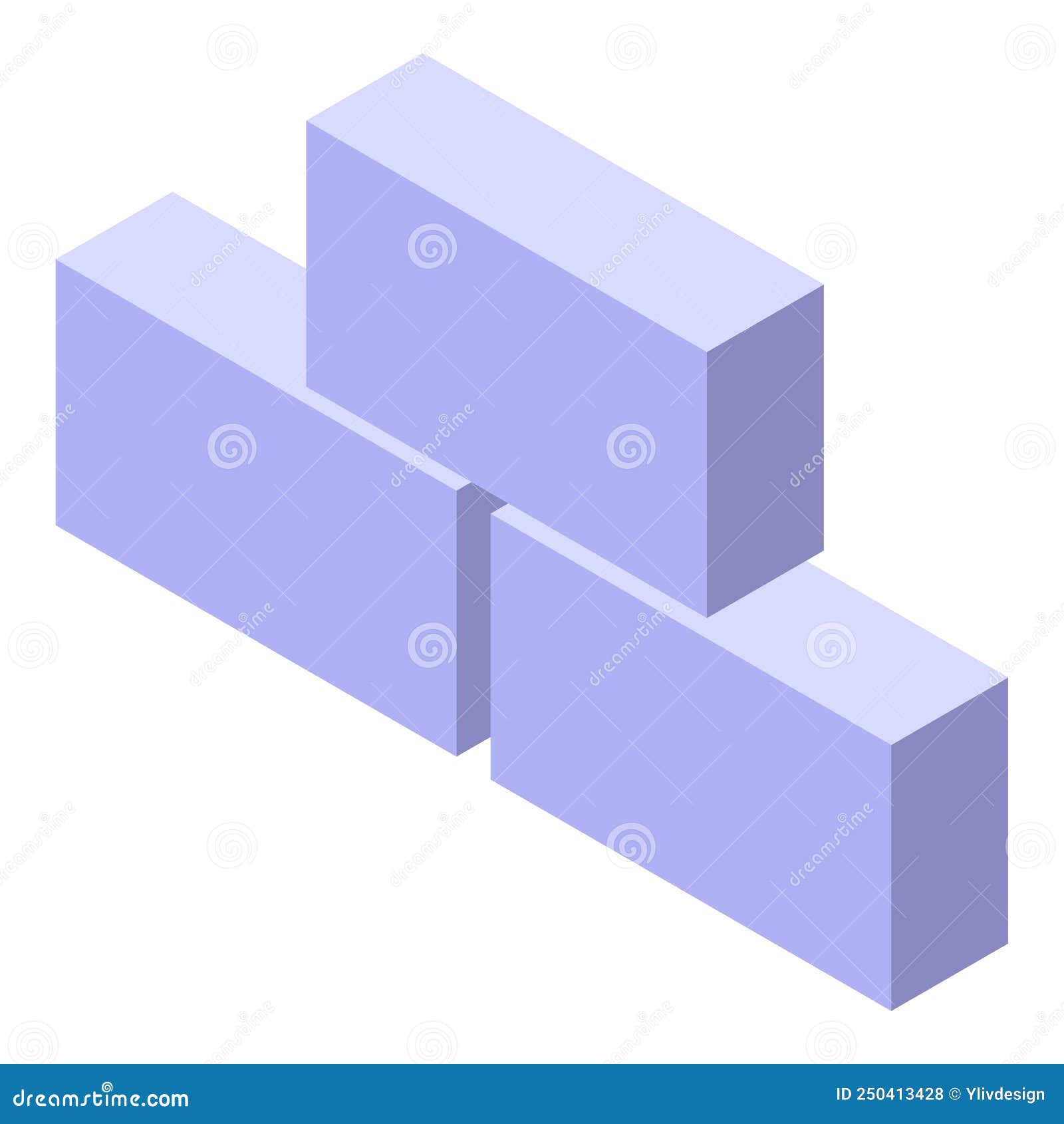 Cement Brick Icon Isometric Vector. Pile Building Stock Vector ...
