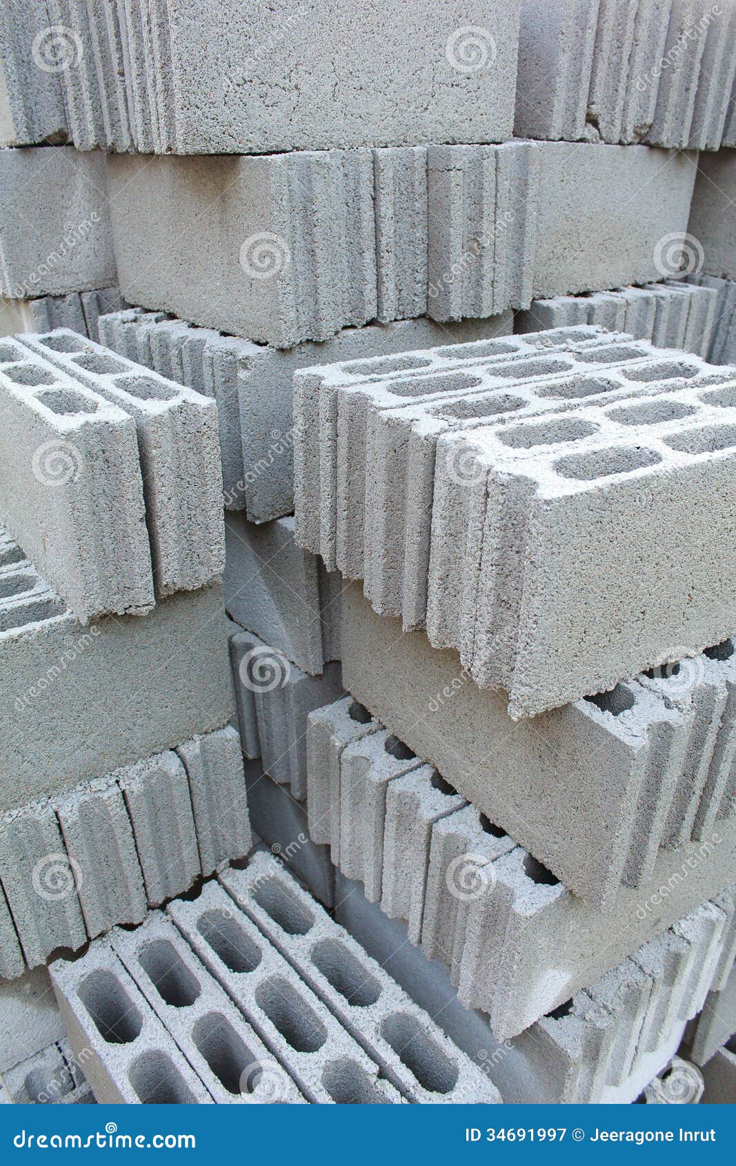 Cement bricks stock image. Image of gray, textured, industrial - 34691997