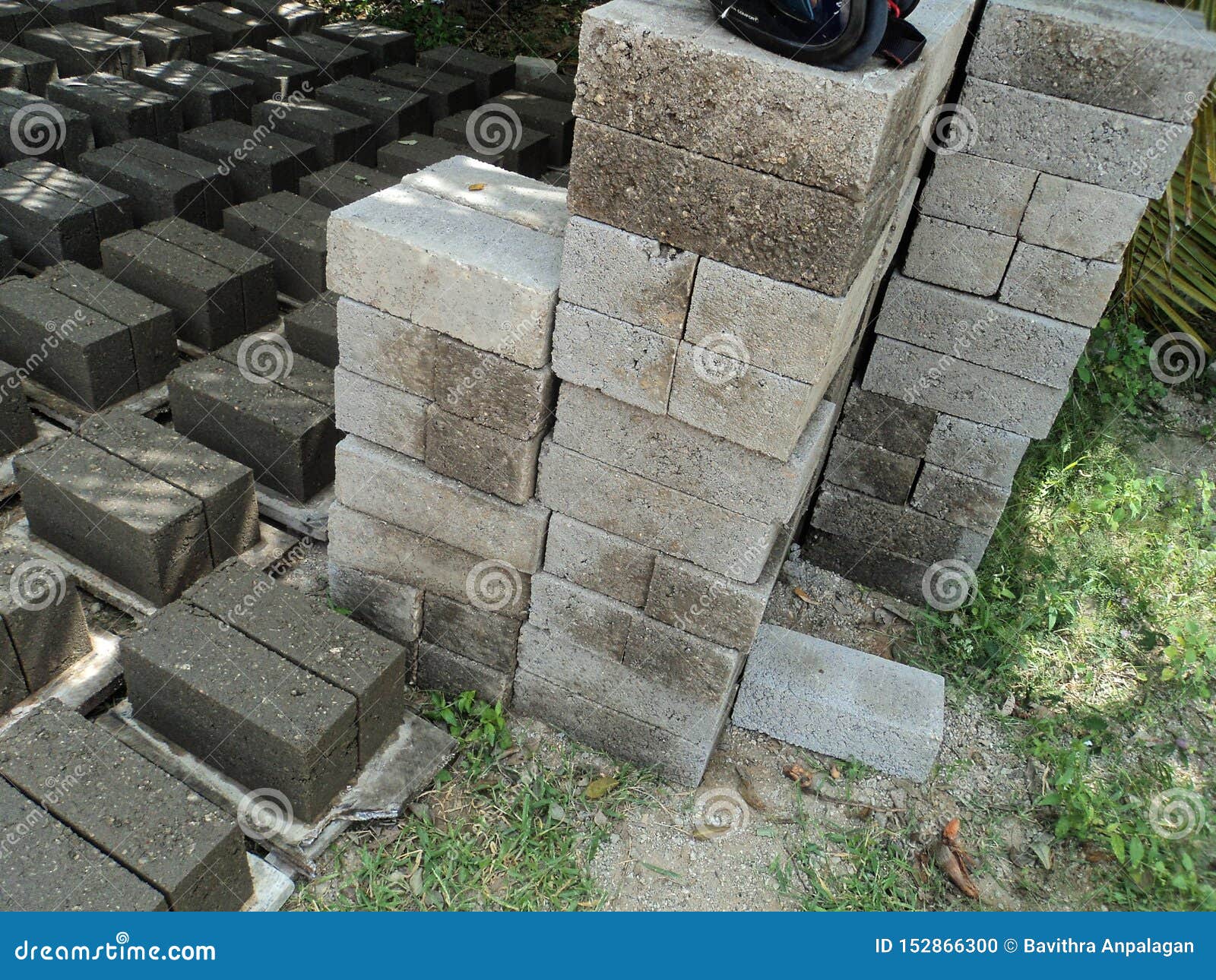 Cement bricks stock photo. Image of built, architecture - 152866300