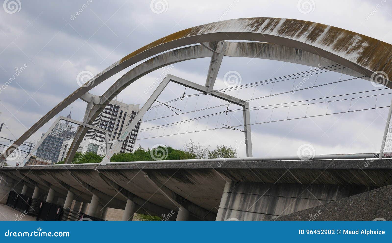 Cement bridge stock photo. Image of clouds, urban, transport - 96452902