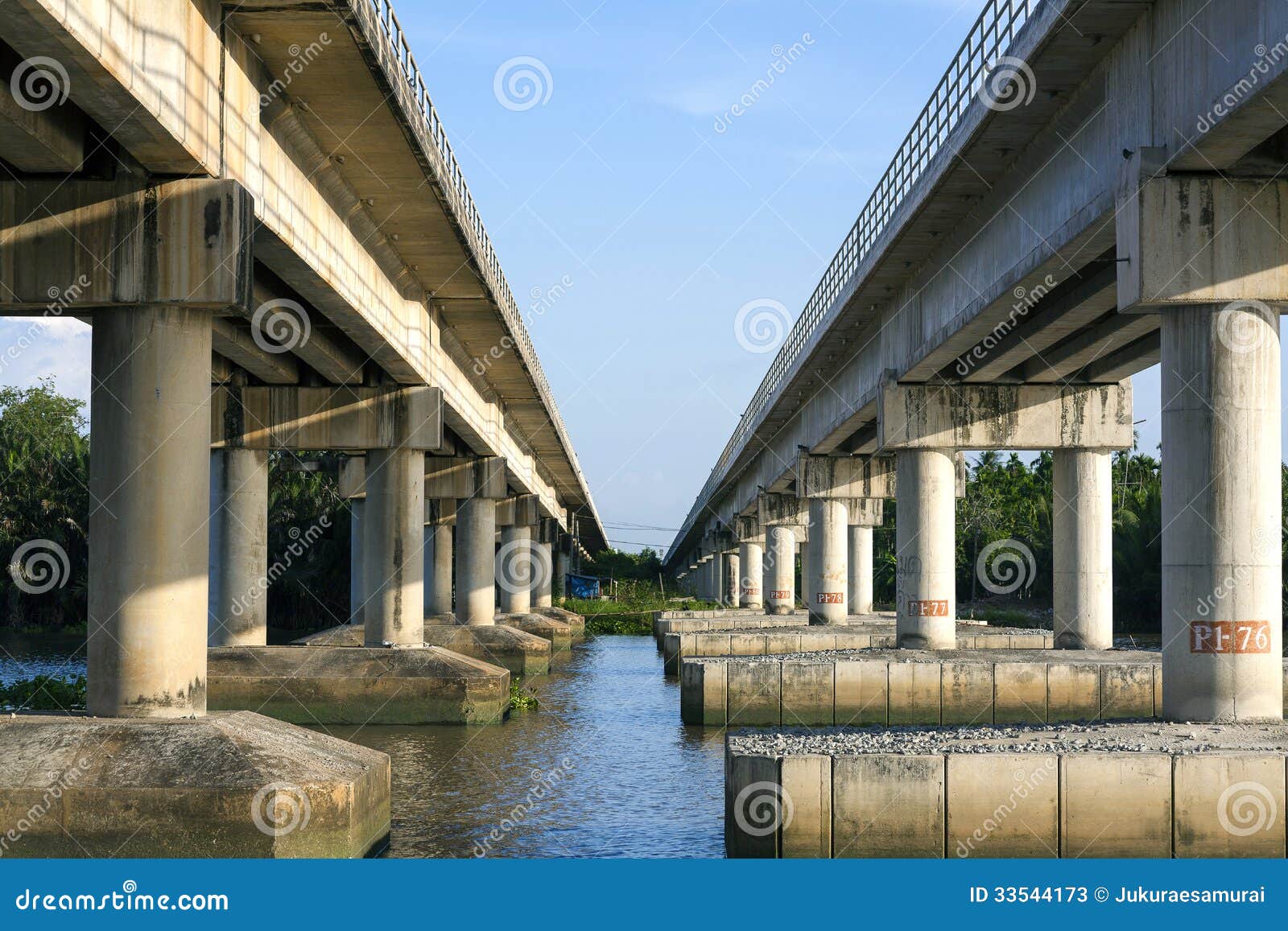 Cement Bridge To The Jungle.Cement-built Bridge For Forest Walkways ...