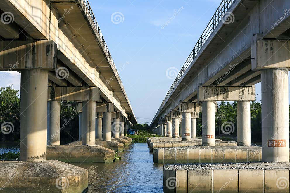 Cement bridge stock image. Image of blue, industrial - 33544173