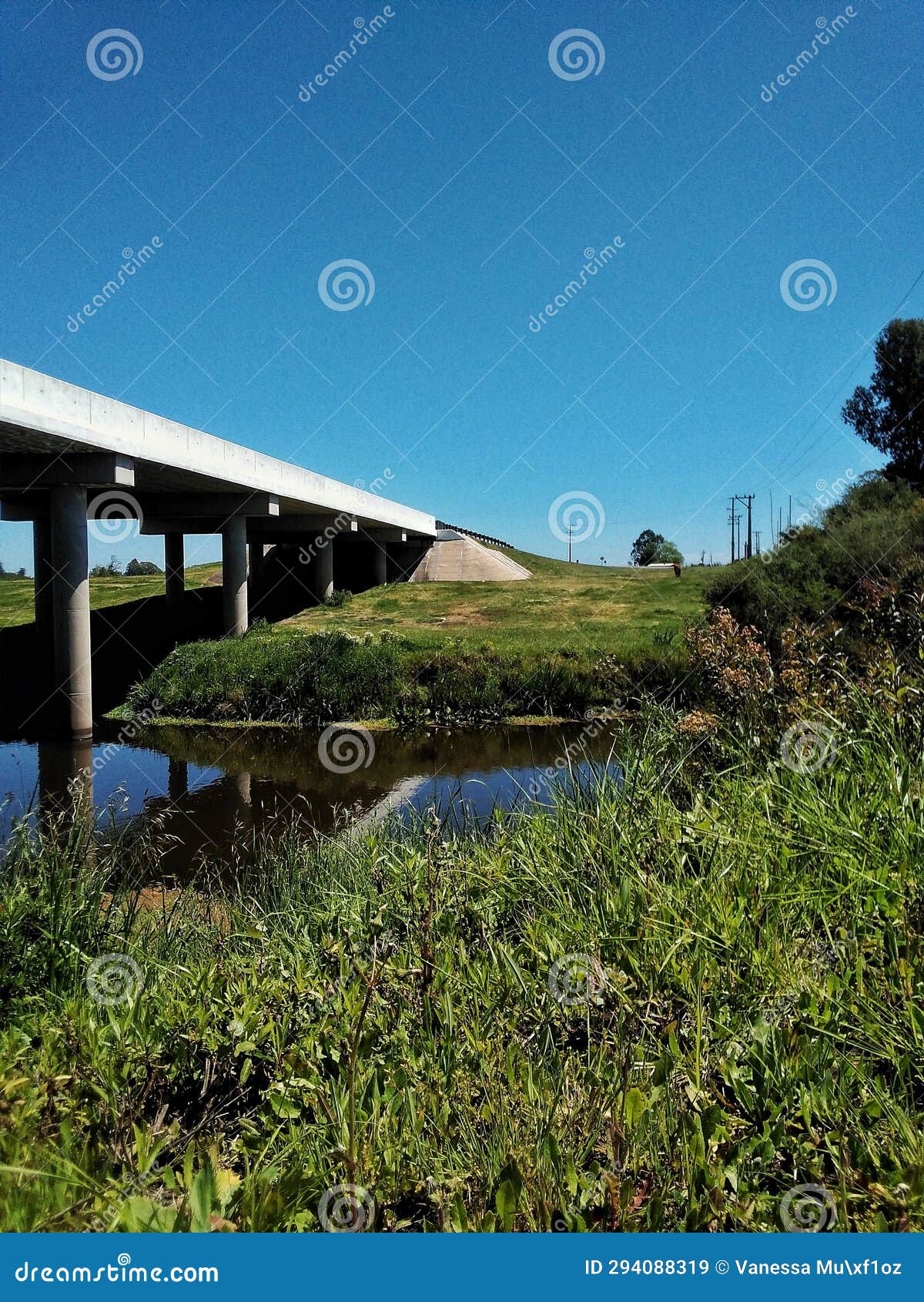 Cement Bridge on the Road stock image. Image of bridge - 294088319