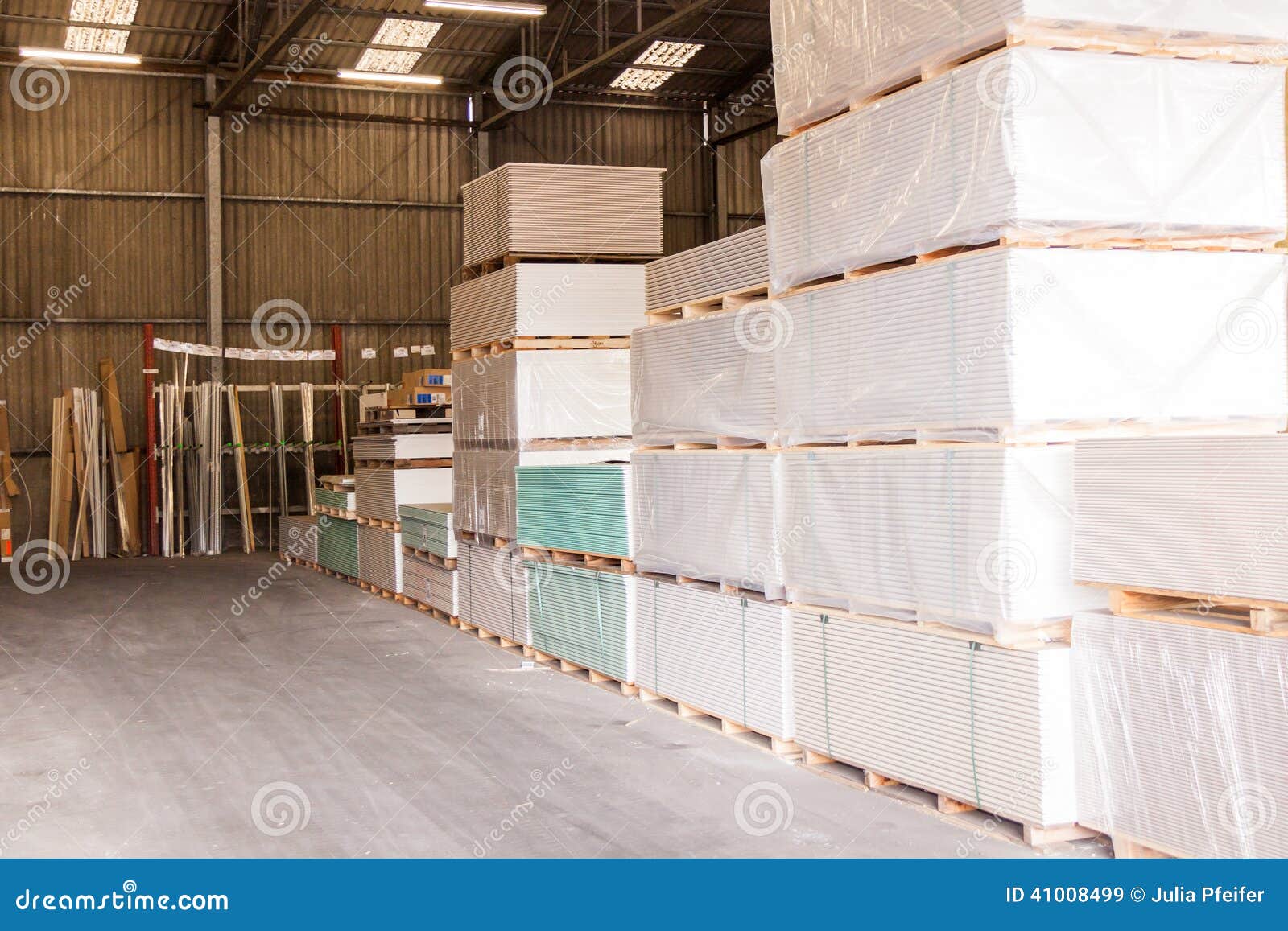 Cement Building Blocks Stacked on Pallets Stock Image - Image of ...