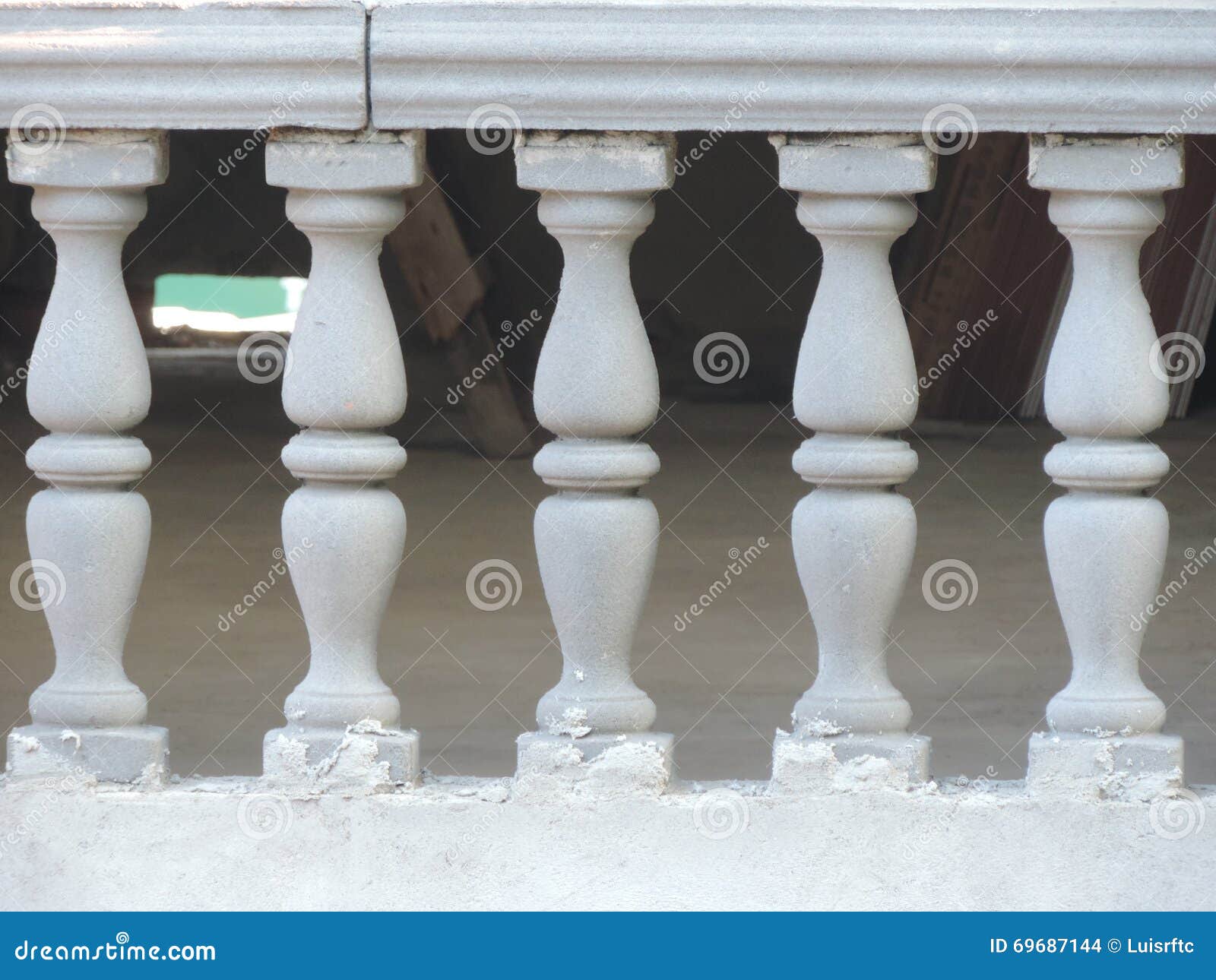 Cement columns stock photo. Image of decor, ornament - 69687144