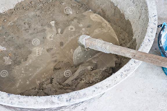 Cement or Concrete Mixer Launder for Construction Stock Photo - Image ...
