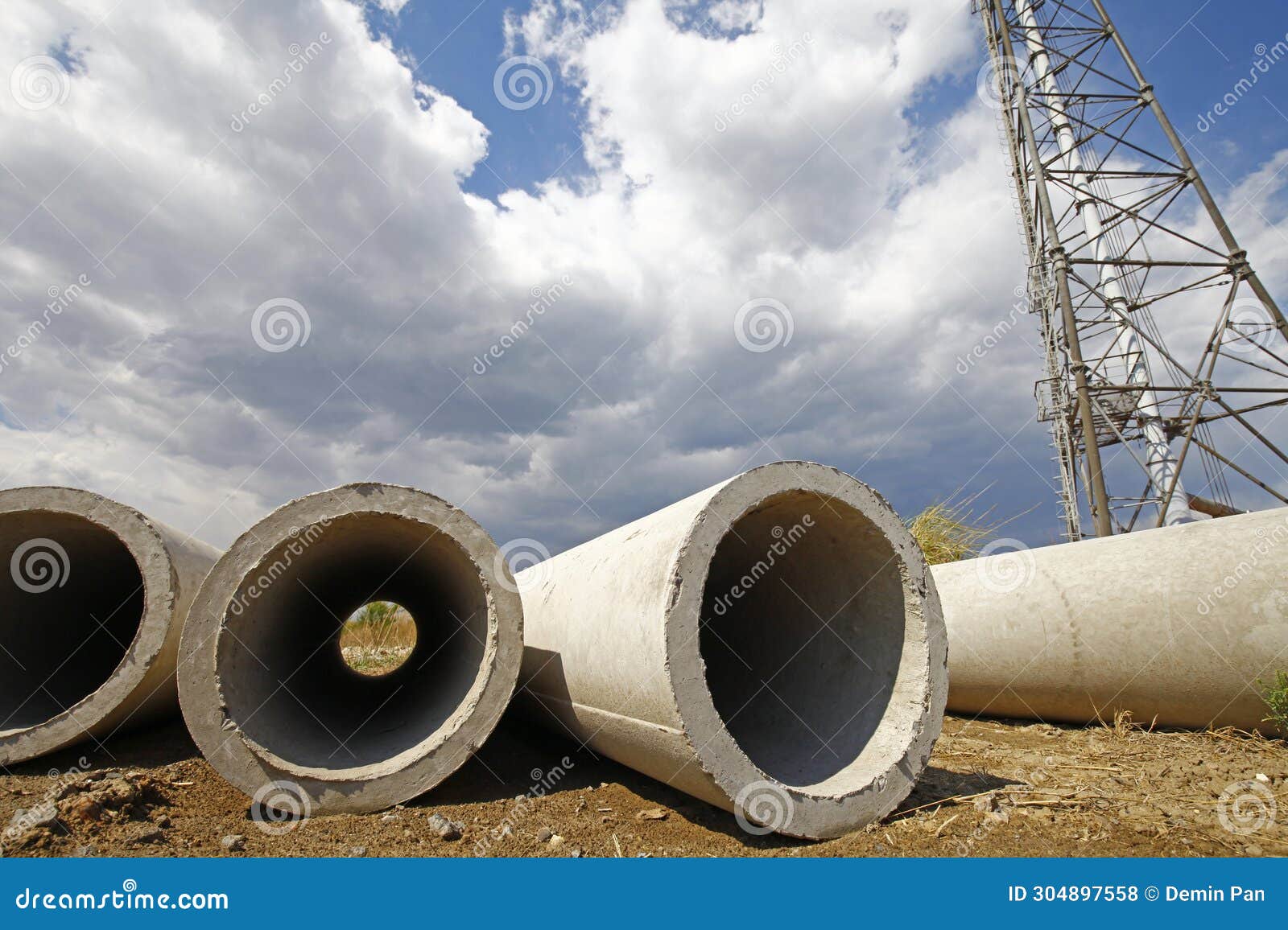 Cement Concrete Prefabricated Pipings Stock Photo - Image of diameter, infrastructure: 304897558