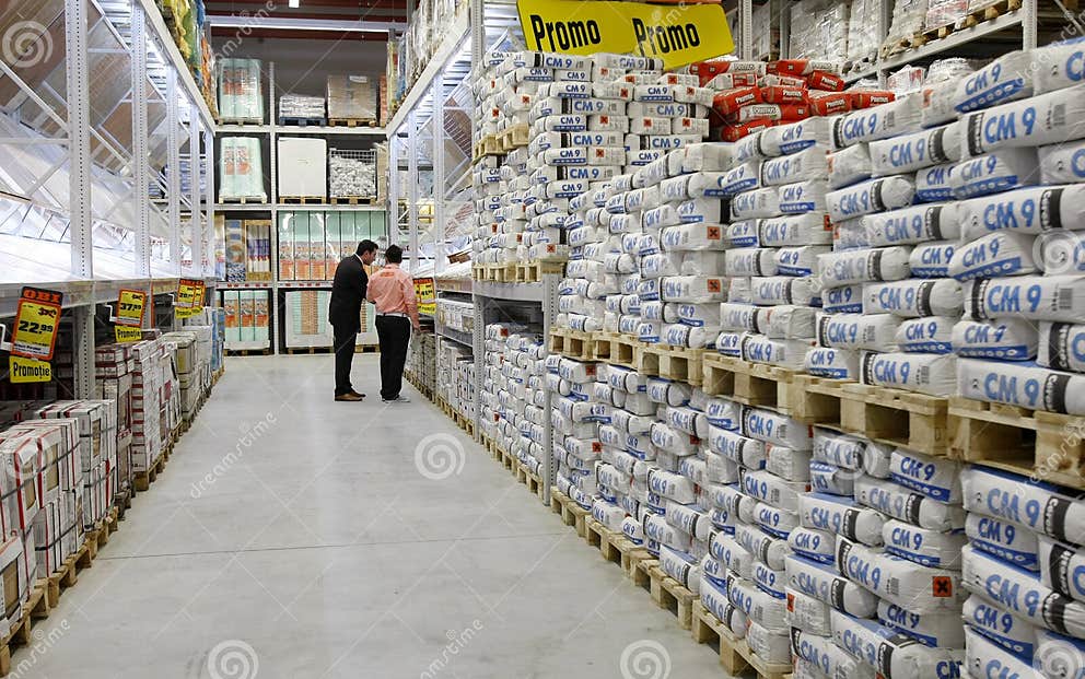 Cement and Construction Materials Store Editorial Image - Image of rows ...