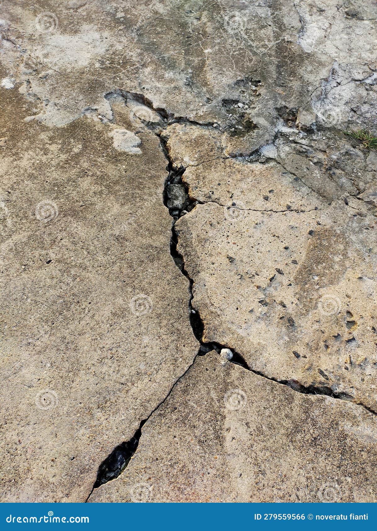 Cement cracks in the yard. stock photo. Image of rock - 279559566