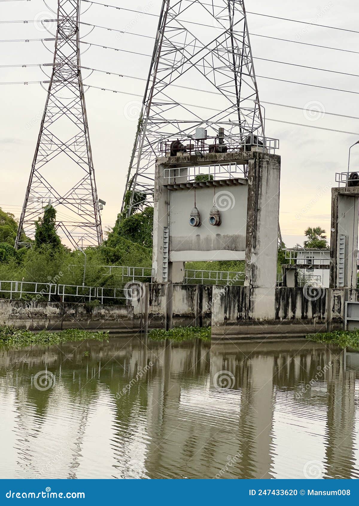 Cement Dam in Country Thailand Stock Photo - Image of blue ...