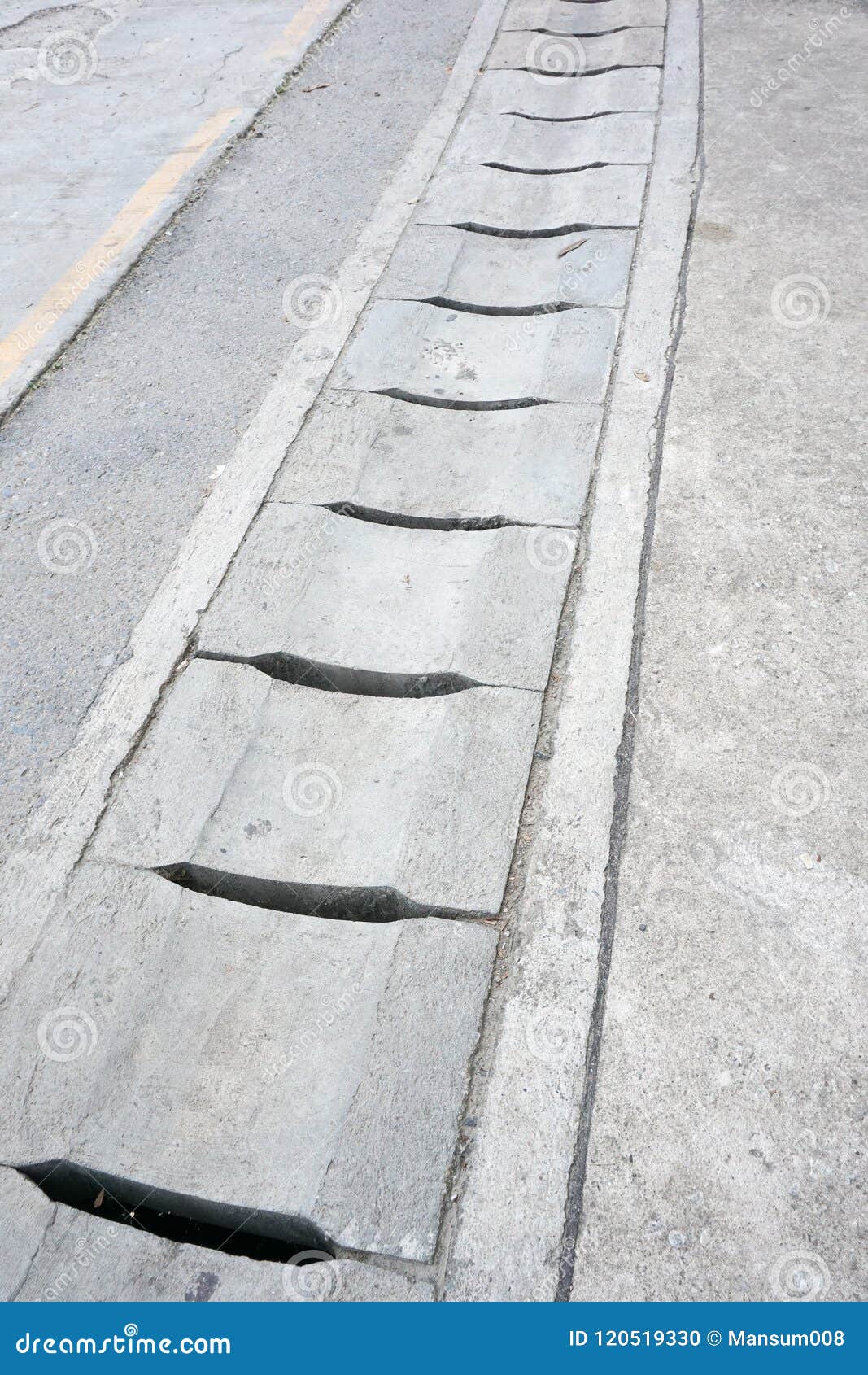 Cement drain on the floor stock photo. Image of rough - 120519330