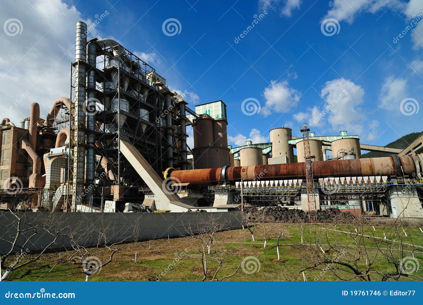 Cement Factory Architecture Stock Photo - Image of clear, factory: 19761746