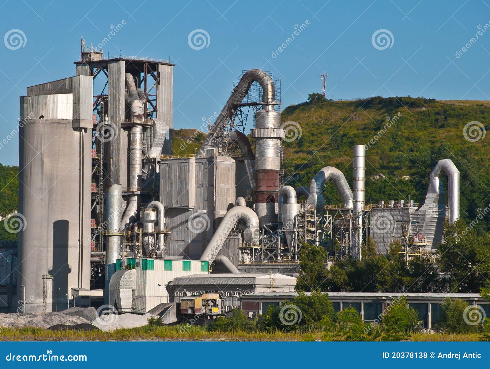 Cement factory stock photo. Image of concrete, industrial - 20378138