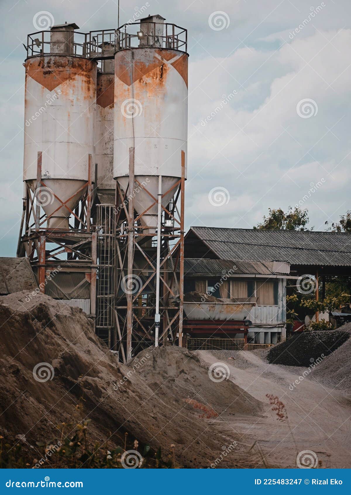 Cement factory building stock image. Image of industry - 225483247