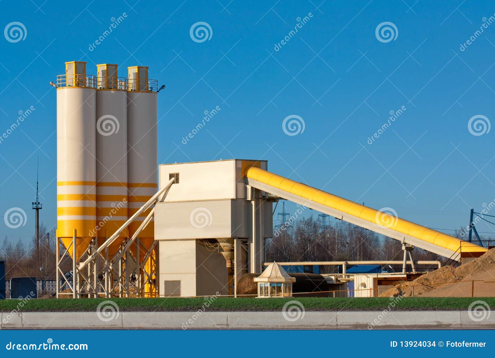 Cement Factory (Concrete Station) Stock Photo - Image of equipment ...