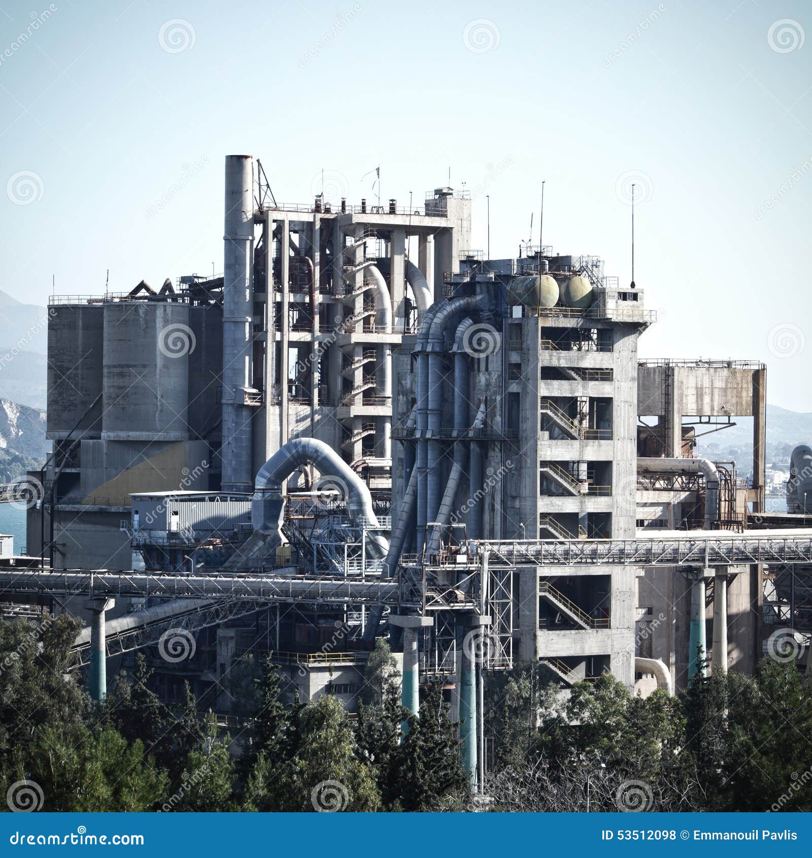 Cement factory stock photo. Image of concrete, dirt, industries - 53512098