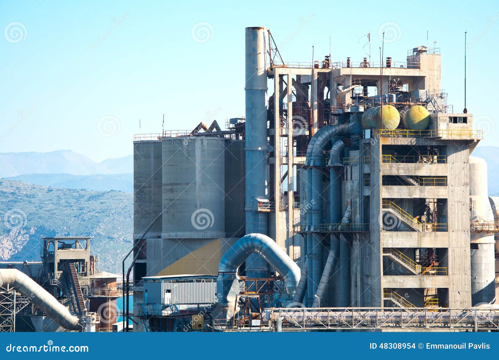 Cement factory stock photo. Image of factory, labor, mediterranean ...