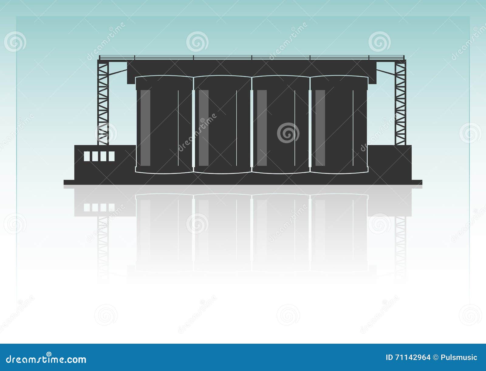 Cement factory stock vector. Illustration of equipment - 71142964