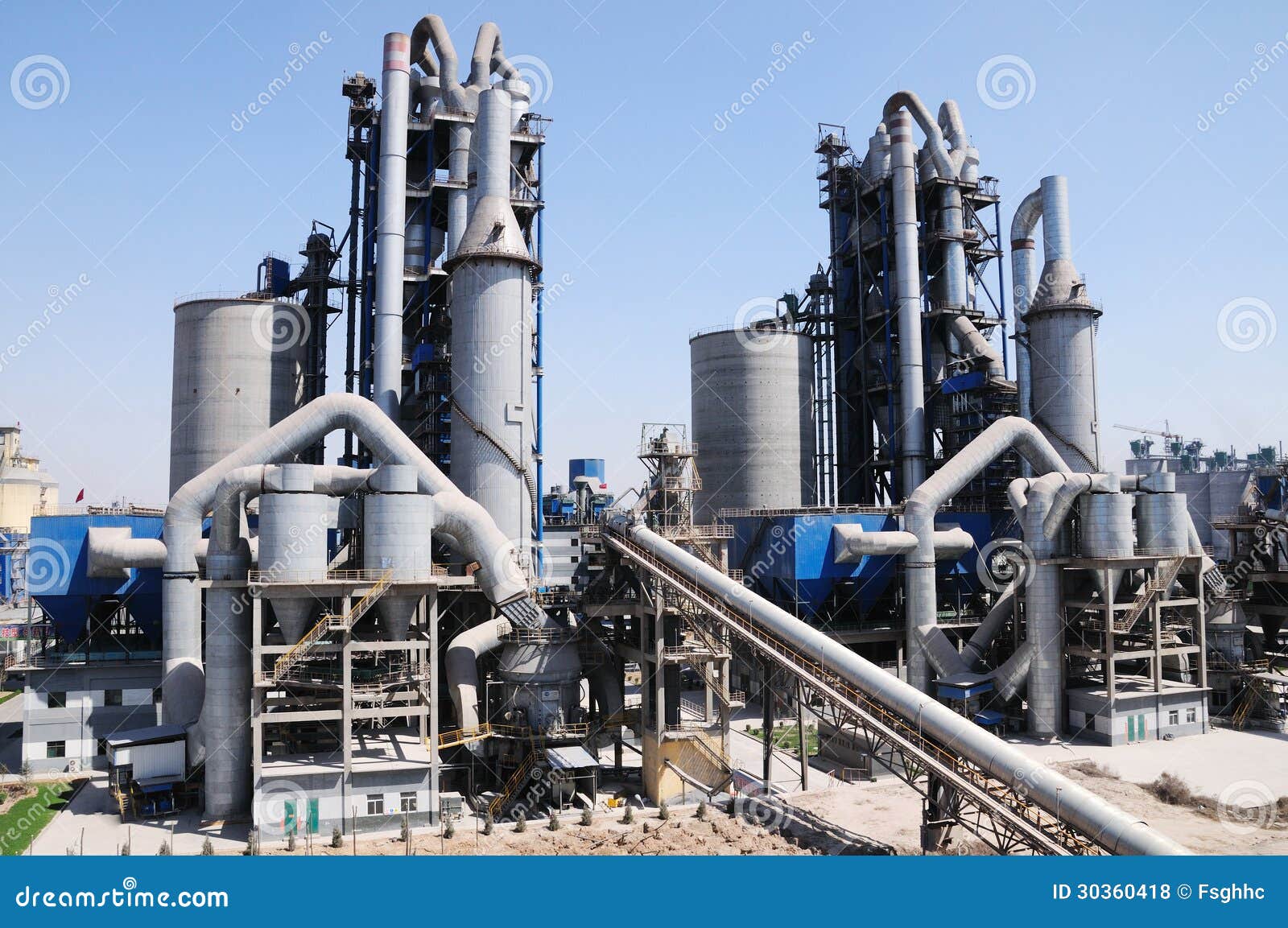 Cement Factory Overall View Stock Photo - Image of factory, view: 30360418