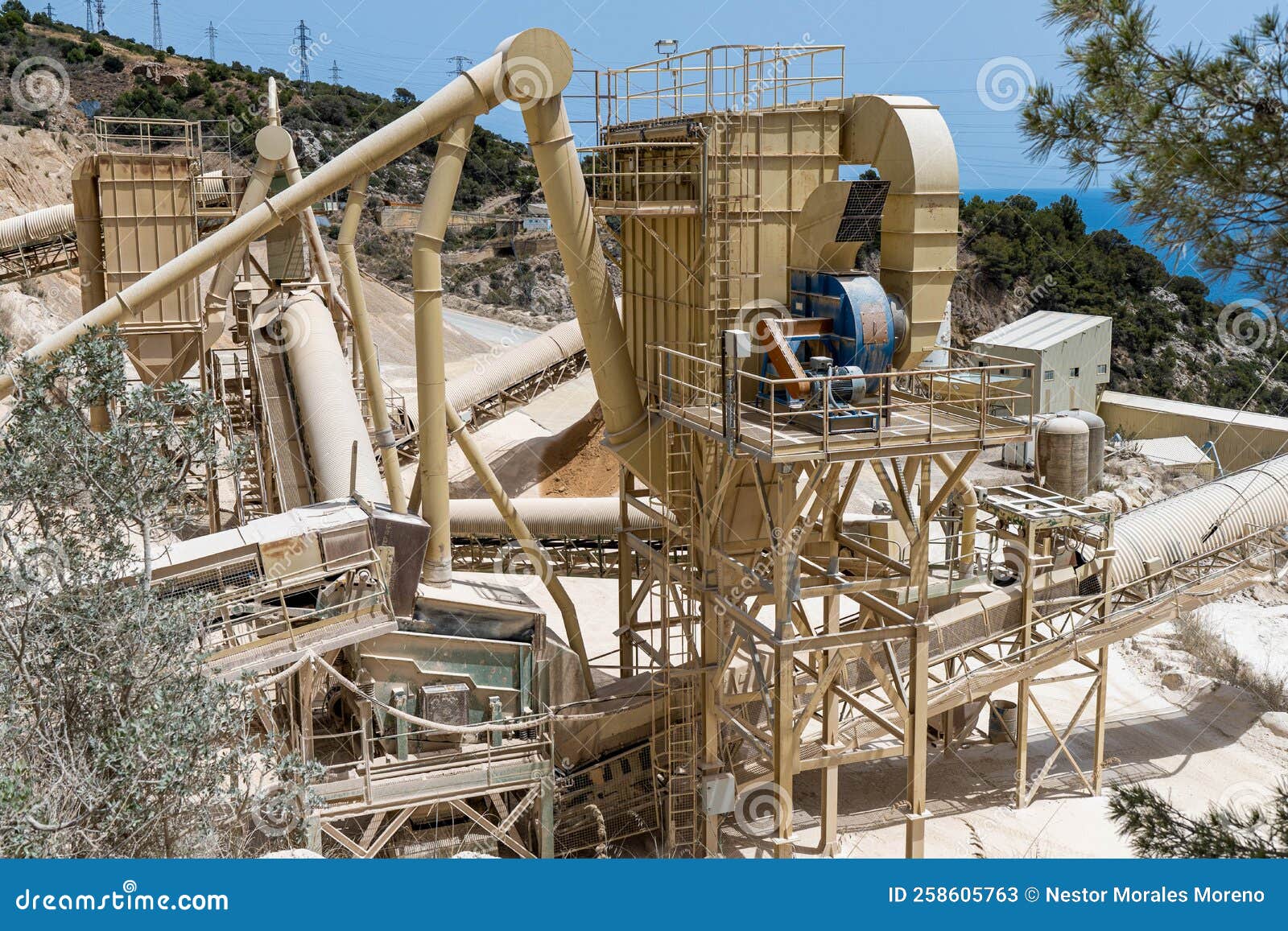 Cement Factory. Overview of Large Concrete Plant Stock Image - Image of ...