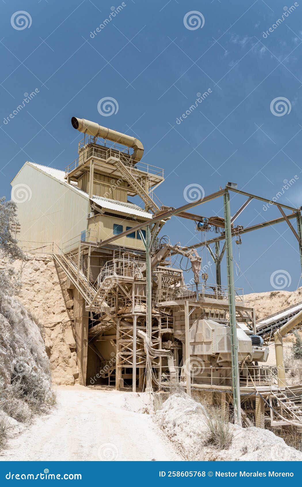 Cement Factory. Overview of Large Concrete Plant Stock Photo - Image of ...