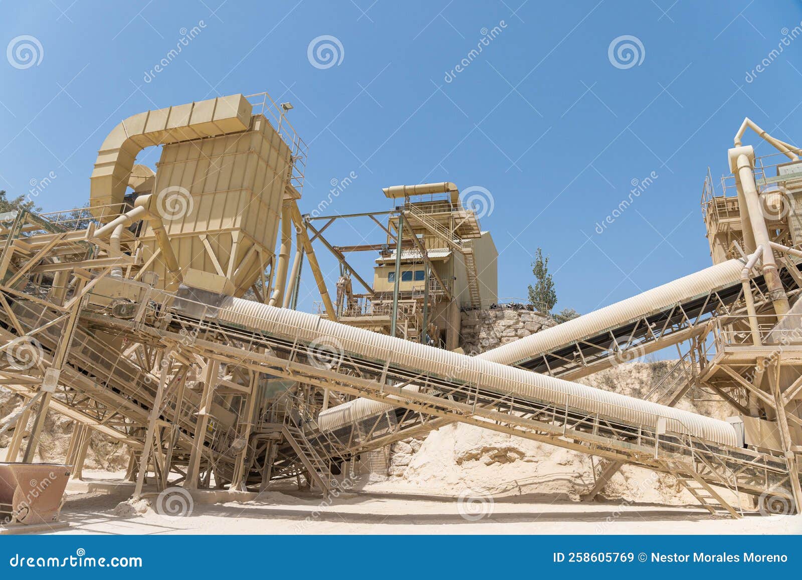 Cement Factory. Overview of Large Cement Plant Stock Image - Image of ...