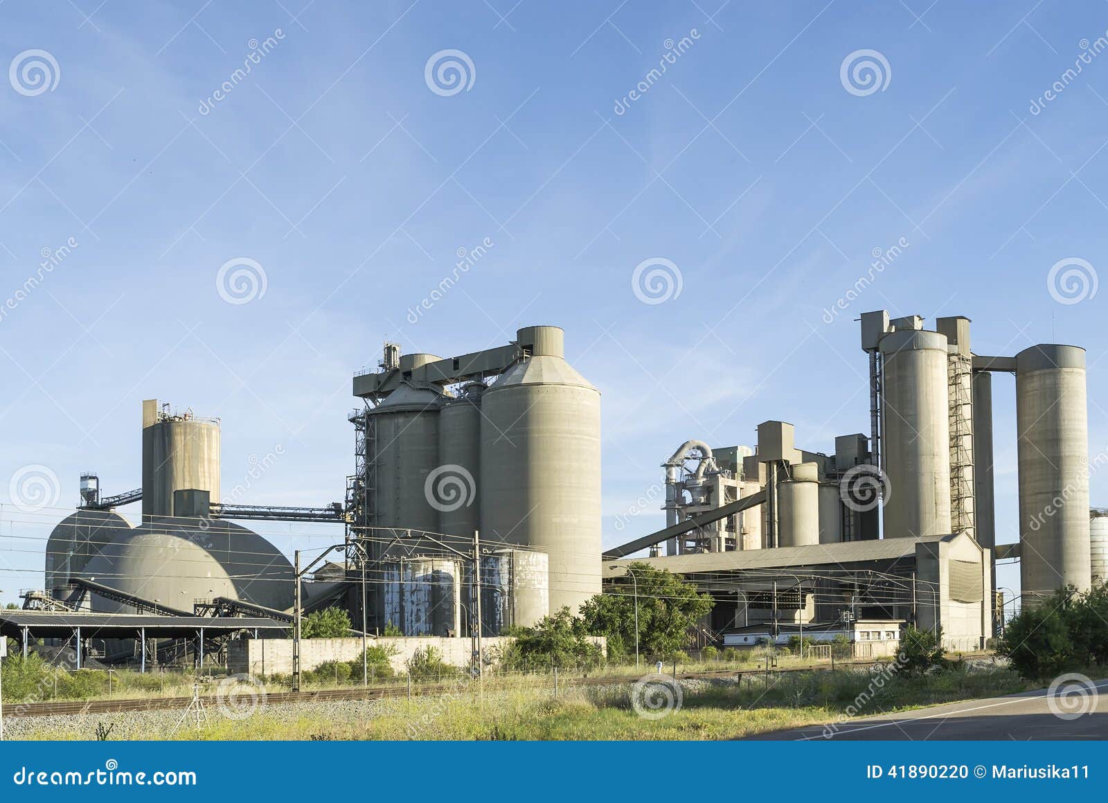 Cement factory stock photo. Image of integrated, scaffold - 41890220