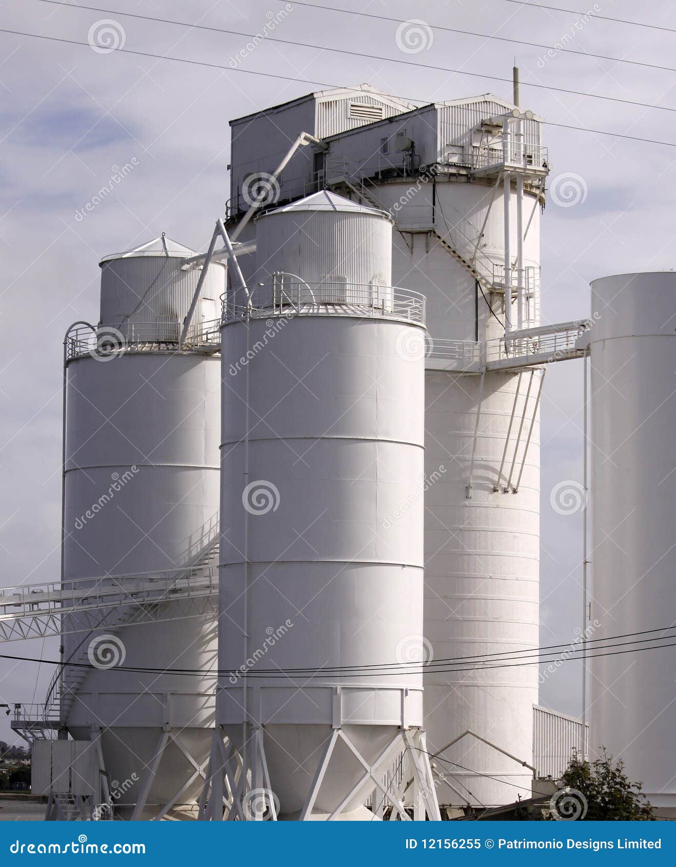 Cement Factory Silo and Tower Stock Image - Image of silo, tower: 12156255