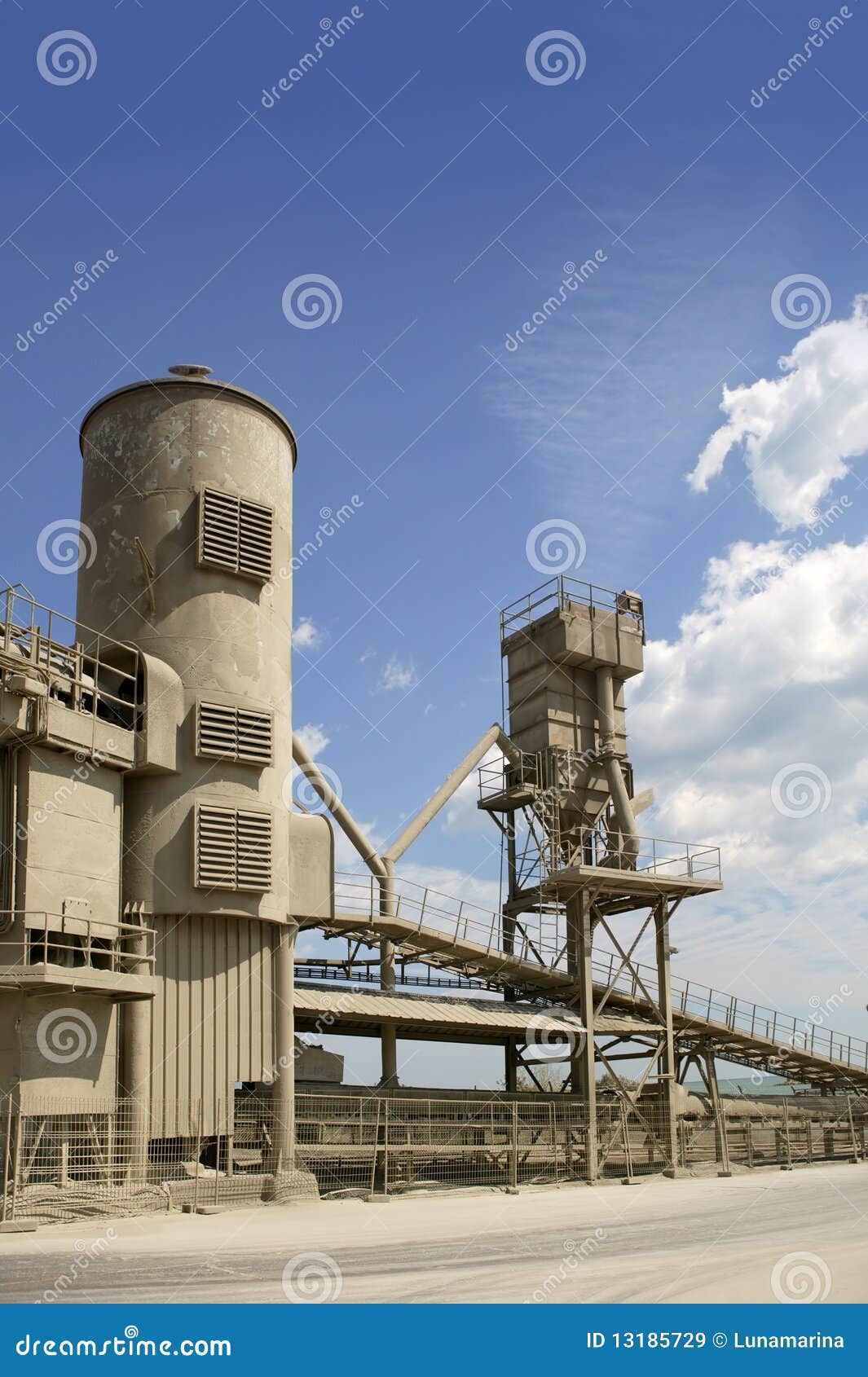 Cement factory view stock image. Image of heavy, industrial - 13185729