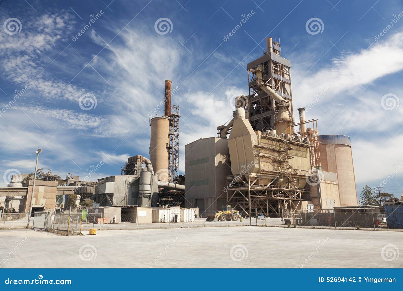 Cement factory stock photo. Image of building, blue, factory - 52694142