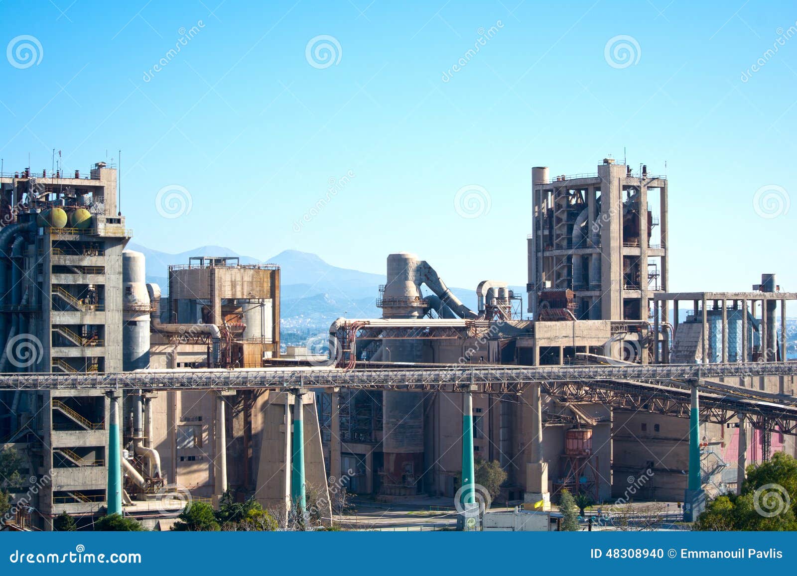 Cement factory stock photo. Image of metallic, abandone - 48308940