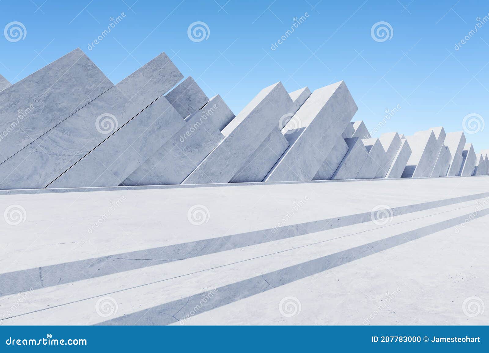 Cement Floor with Wall Background. 3d Rendering Stock Illustration ...