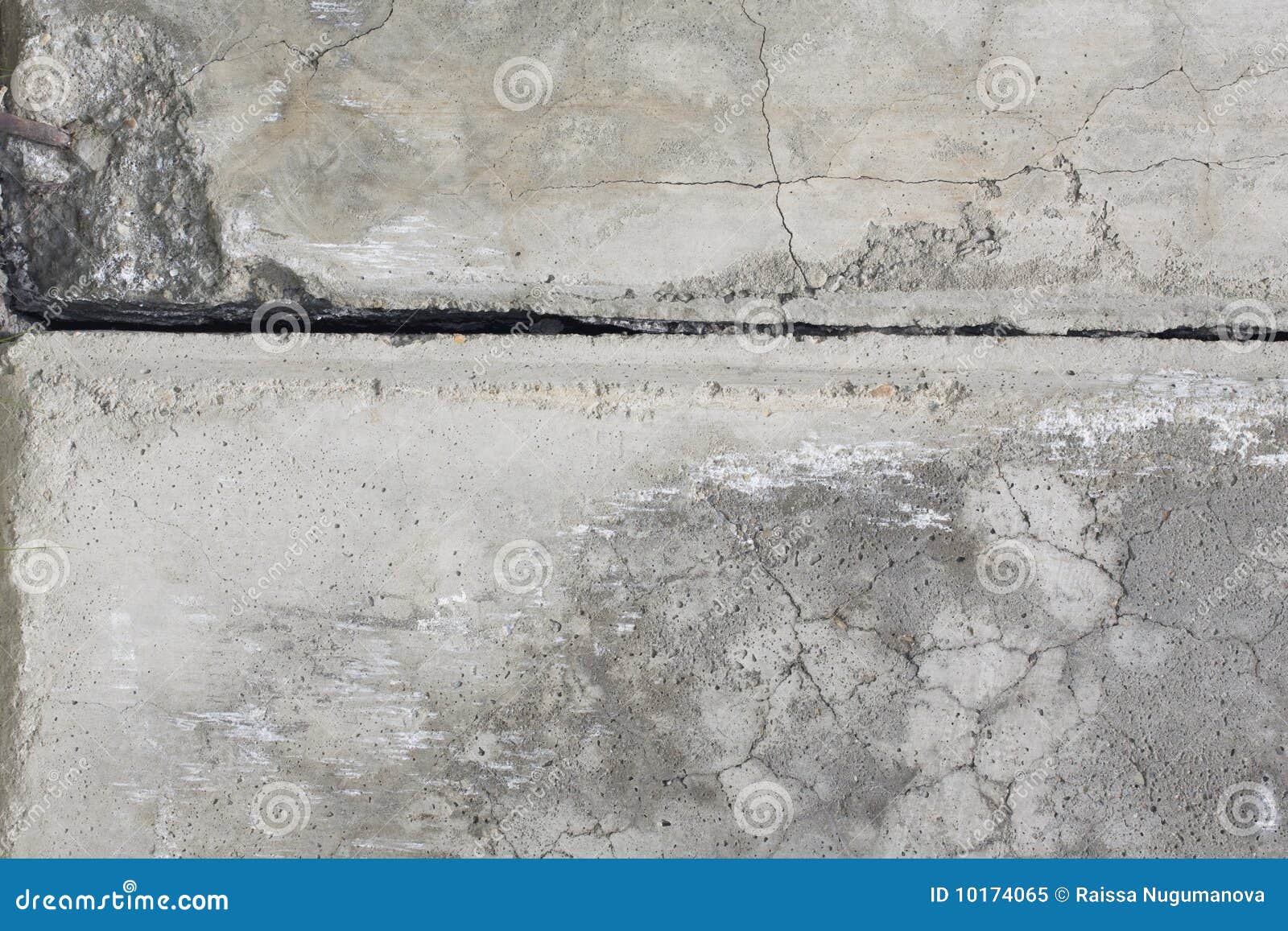 Cement Grey Wall with Crack. Stock Image - Image of aged, gray: 10174065