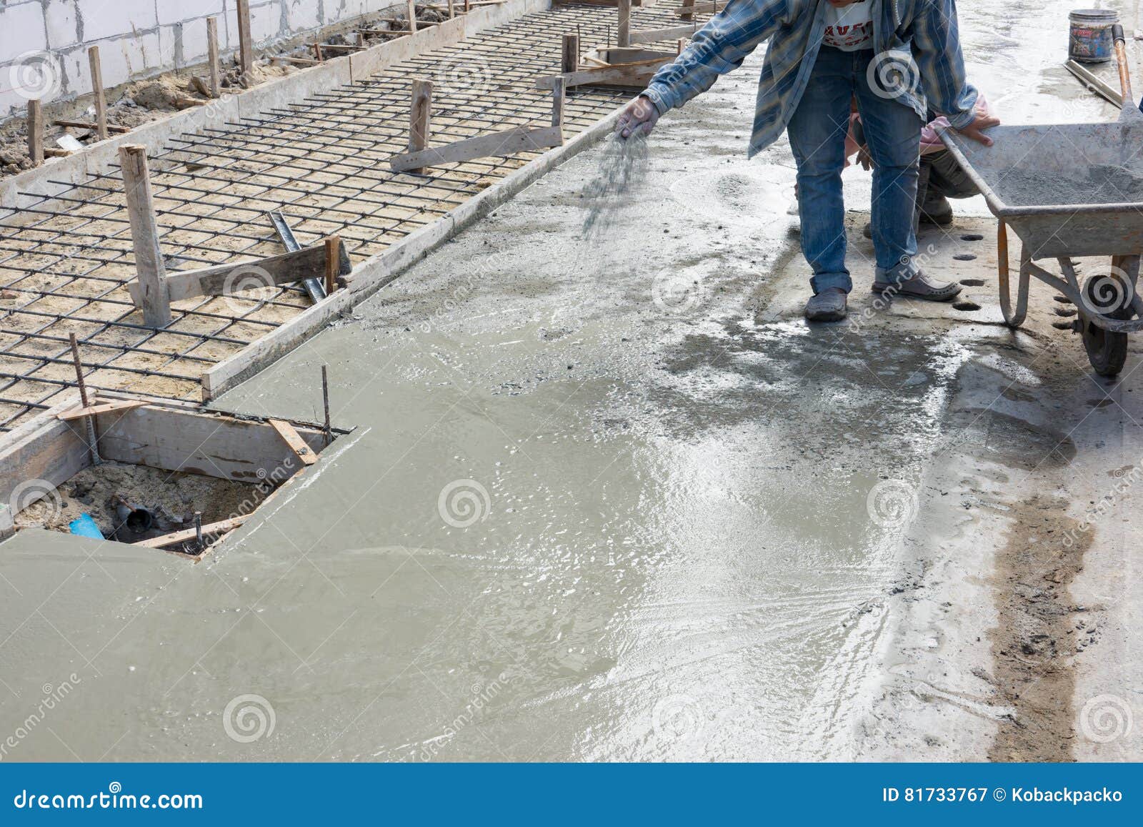 Cement ground stock image. Image of screed, fresh, masonry - 81733767