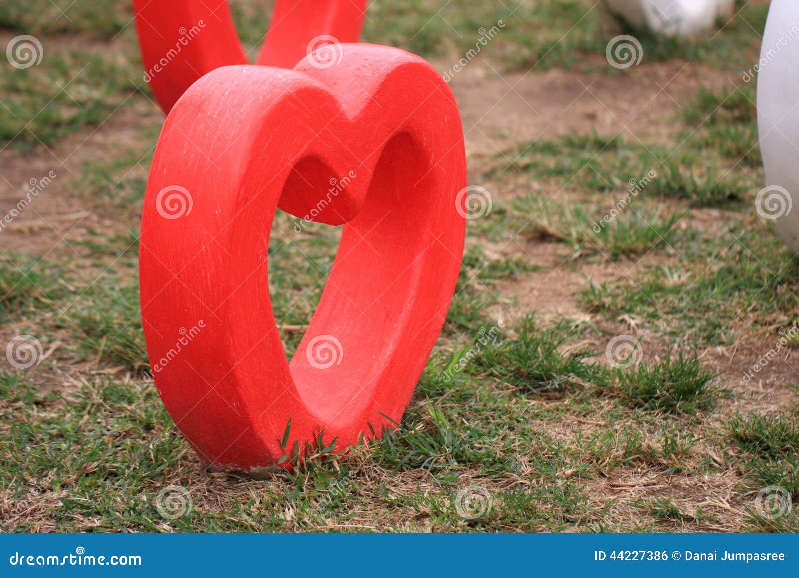 Cement Heart in the Garden stock photo. Image of valentine - 44227386