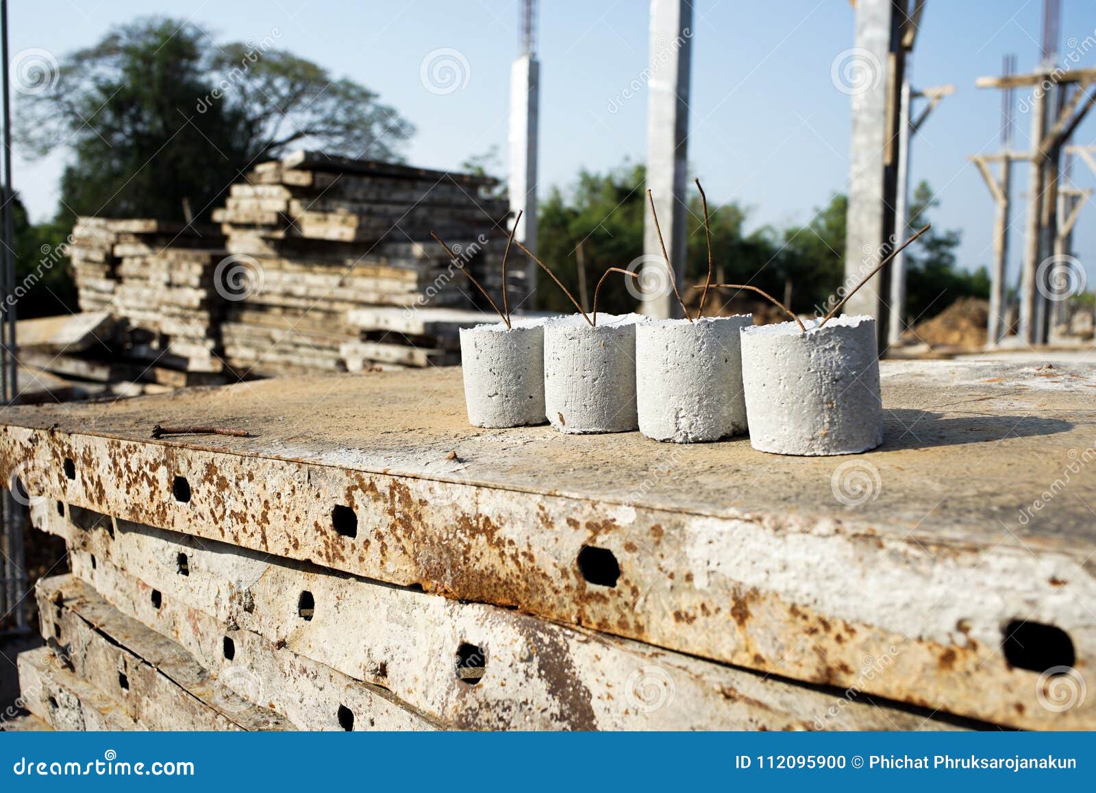 Cement Lumps at the Construction Site Stock Photo - Image of site ...