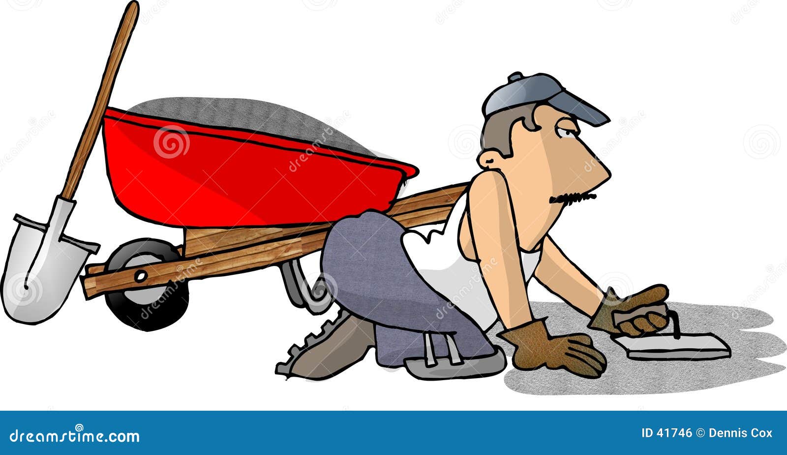 Cement Man stock illustration. Illustration of vocation - 41746
