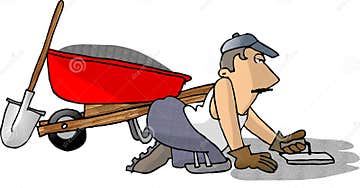 Cement Man stock illustration. Illustration of vocation - 41746