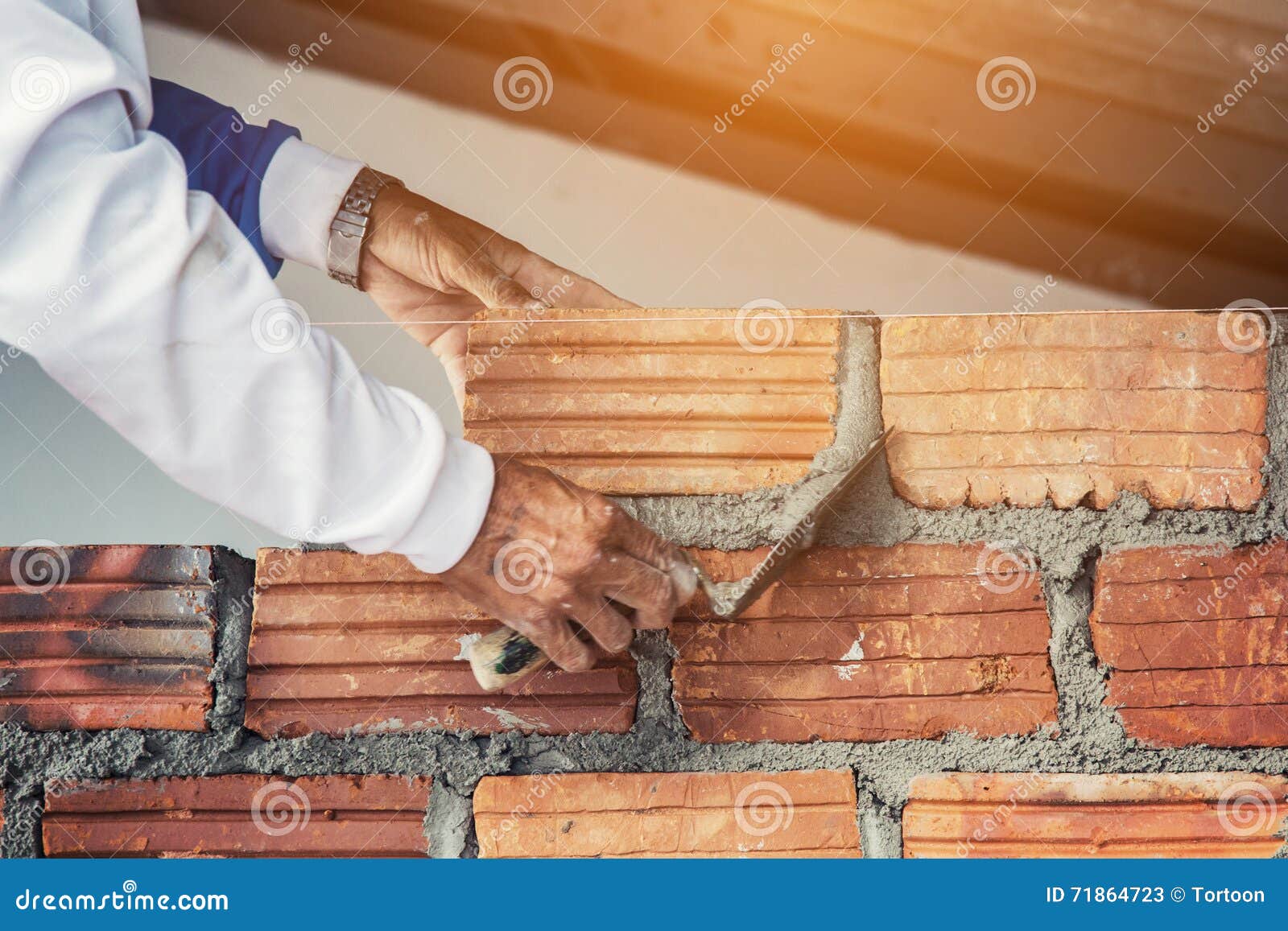 Cement Masons and Plasterer Stock Image - Image of bricklaying, hand ...