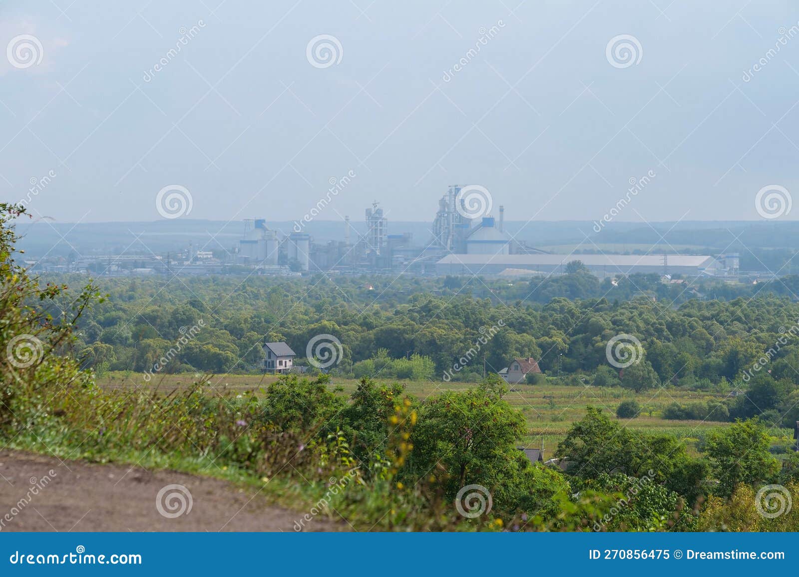 Cement Mill, Big Enterprise, Located in Outside the City Stock Image ...