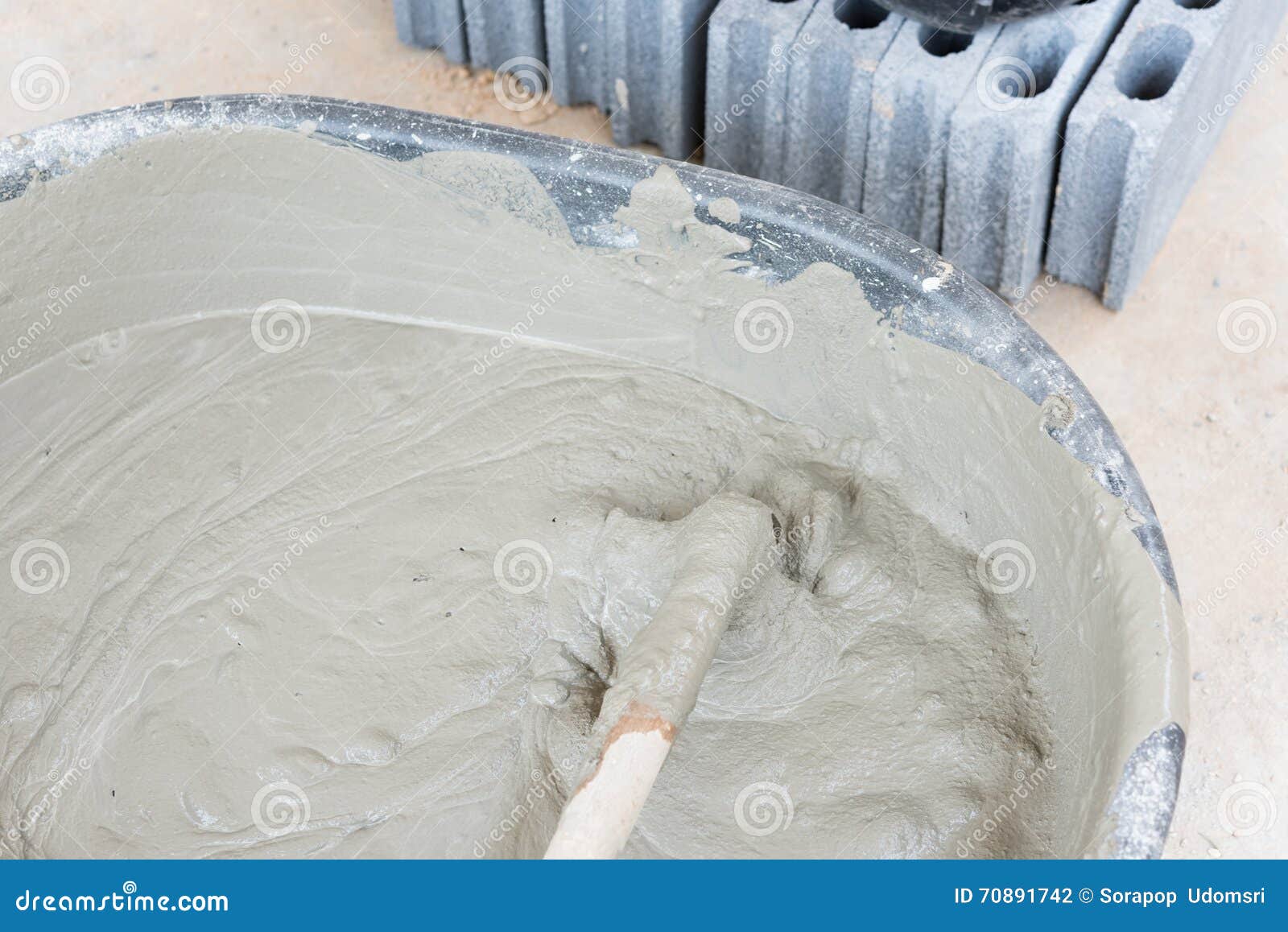 Cement Mix Concrete is Compacted Sand Stock Photo - Image of blend ...