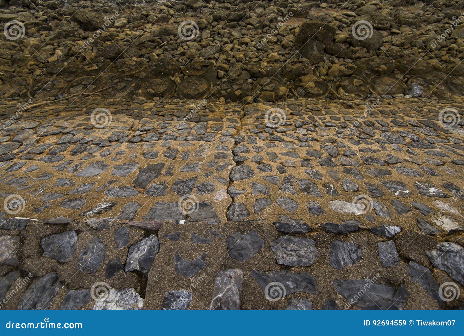 Cement Mixed Gravel Stone Floor Stock Image - Image of detail, concrete ...