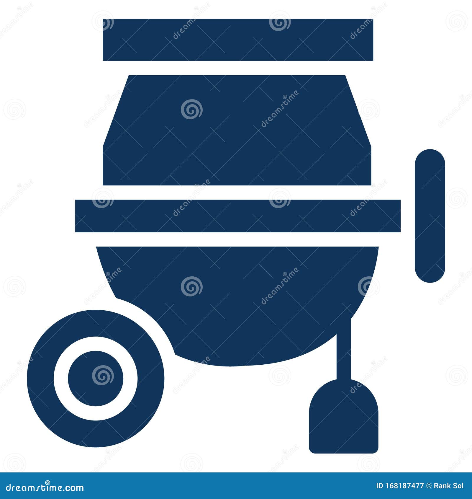 Cement, Cement Mixer Isolated Vector Icon Which Can Be Easily Modified ...