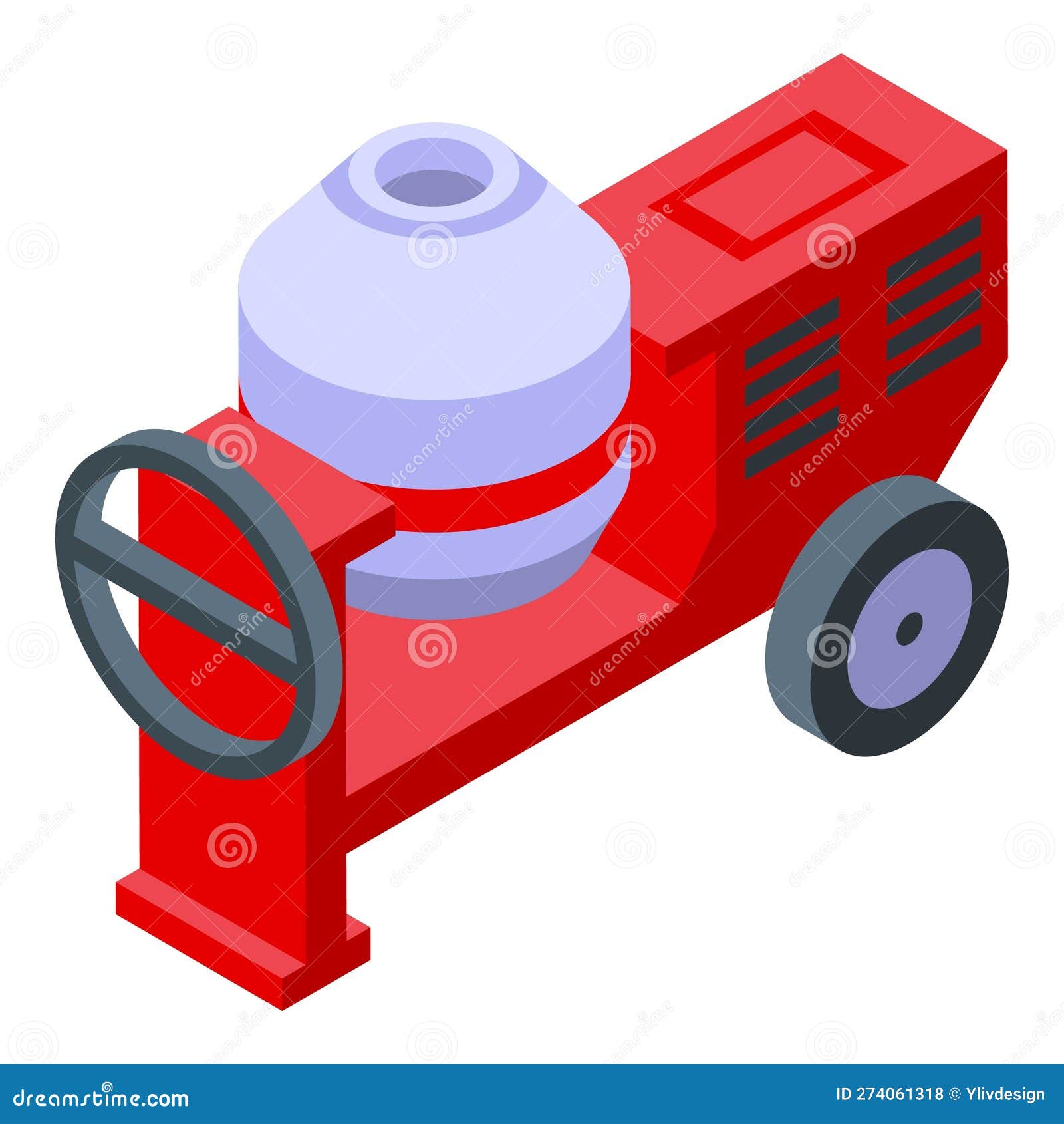 Cement Mixer Machine Icon Isometric Vector. Concrete Mix Stock Vector ...