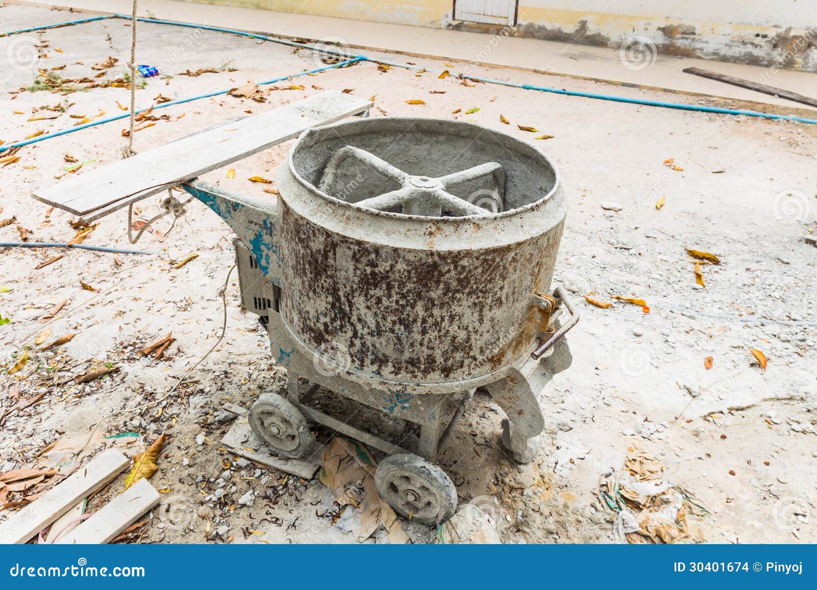 Cement mixer machine stock photo. Image of cart, site - 30401674