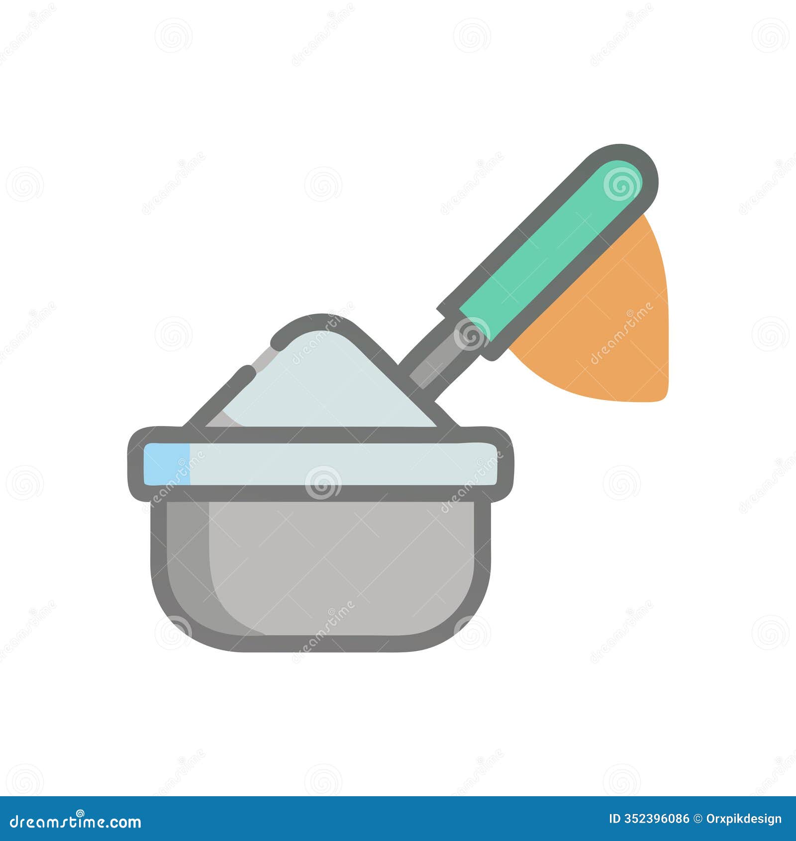 Cement Mortar Design Icon Representation Stock Illustration ...