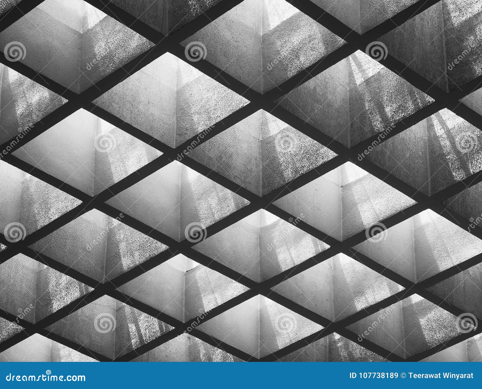 Cement Panel Ceiling Pattern Lighting Void Architecture Details Stock ...